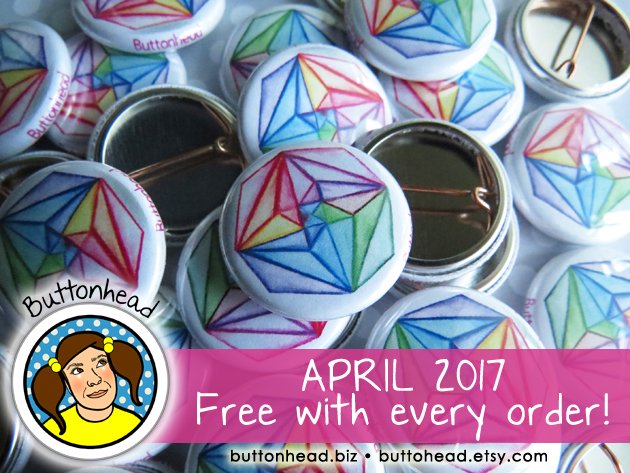 April 2017 Freebie Button • Buttonhead