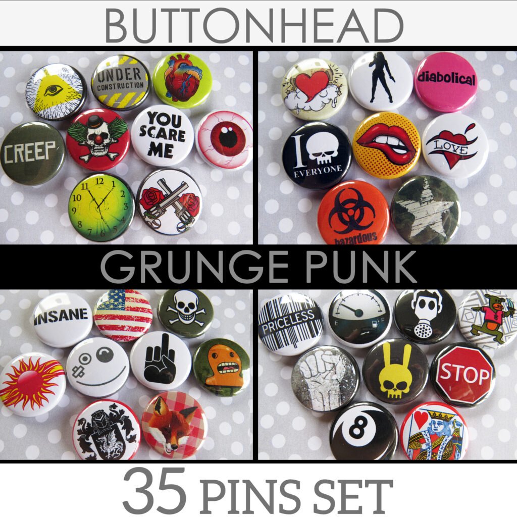 Buttons Pins Theme Sets – Art, Cute, Funny, Geeky, Political, Punk ...