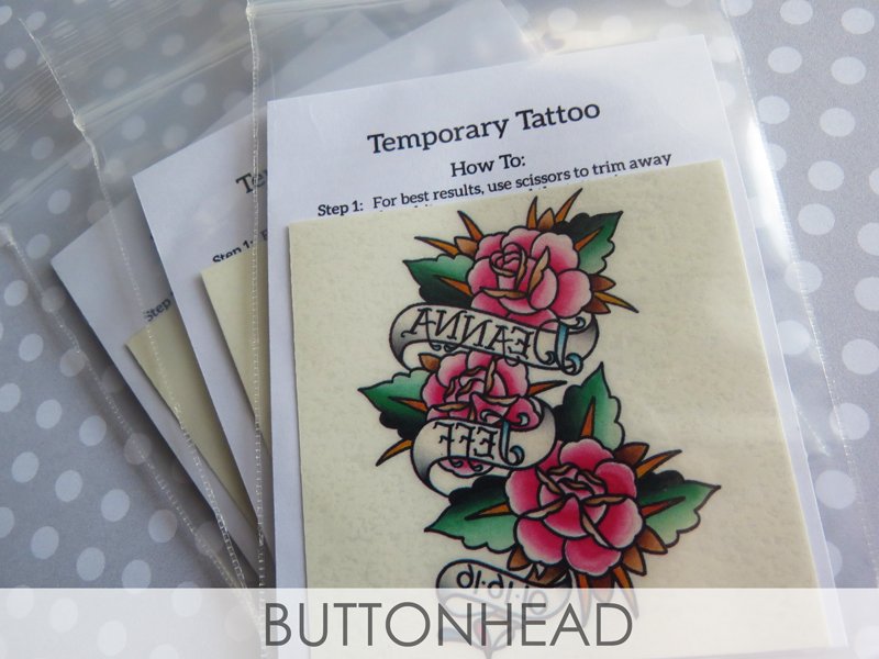 Rose Wedding Temporary Tattoos • Buttonhead