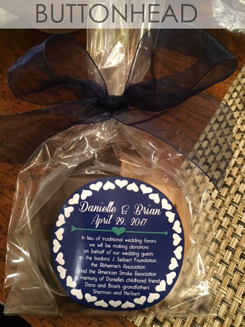 Wedding Favor Cookie Bag Stickers Custom • Buttonhead